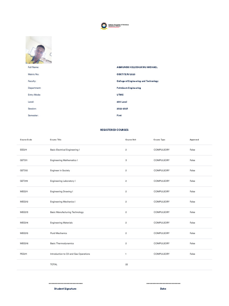 FUPRE SM Core Portal | PDF | Engineering | Applied And ...