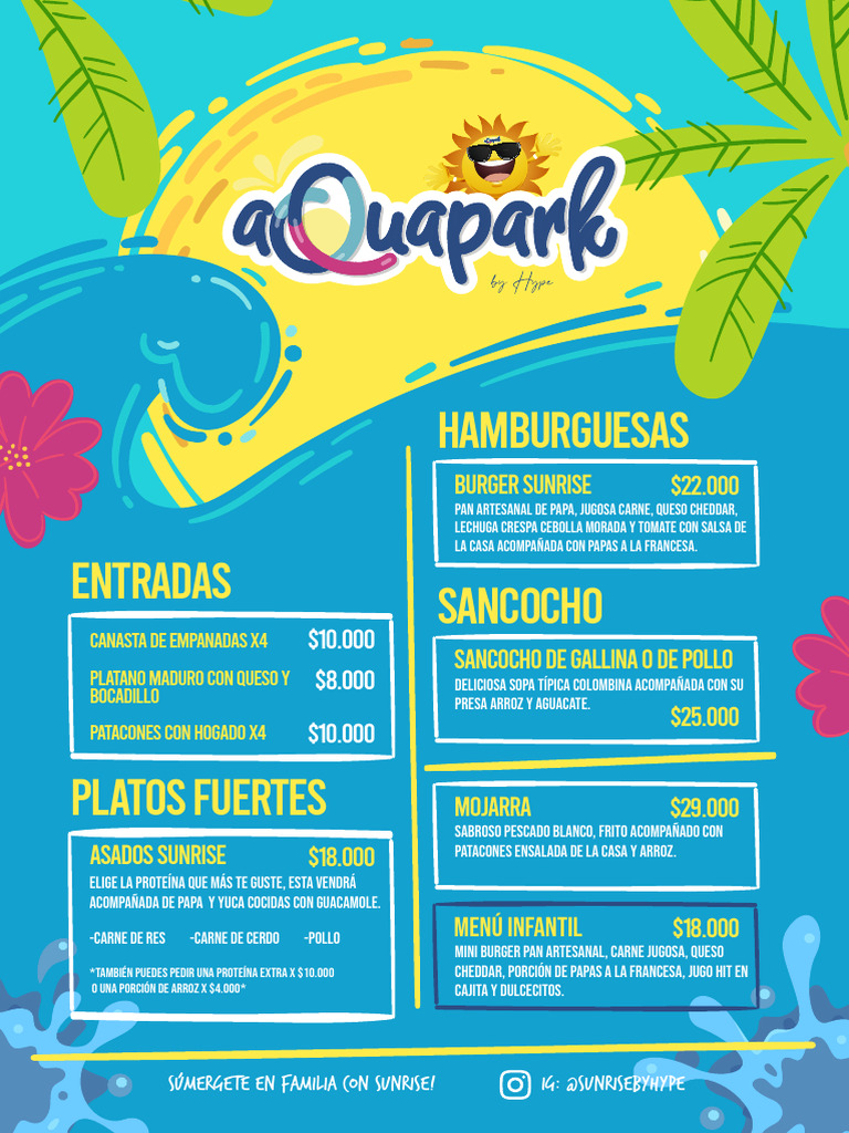 Menu Aquapark | PDF