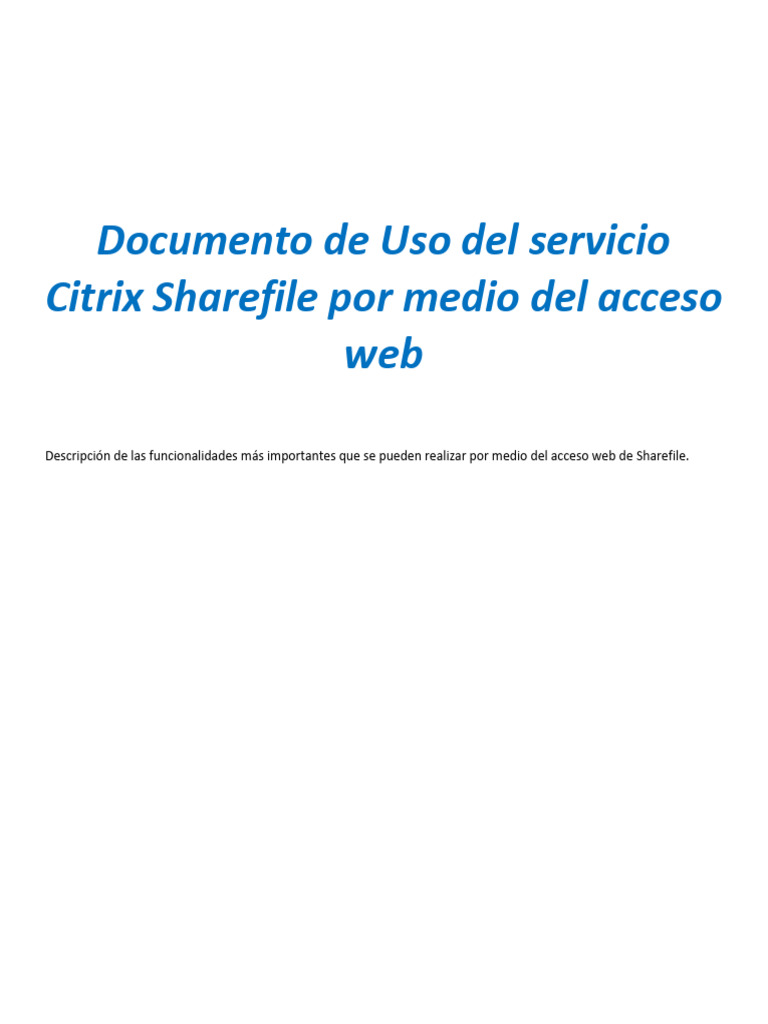 Guía de Uso Web Citrix Sharefile | PDF | Archivo de computadora | Internet