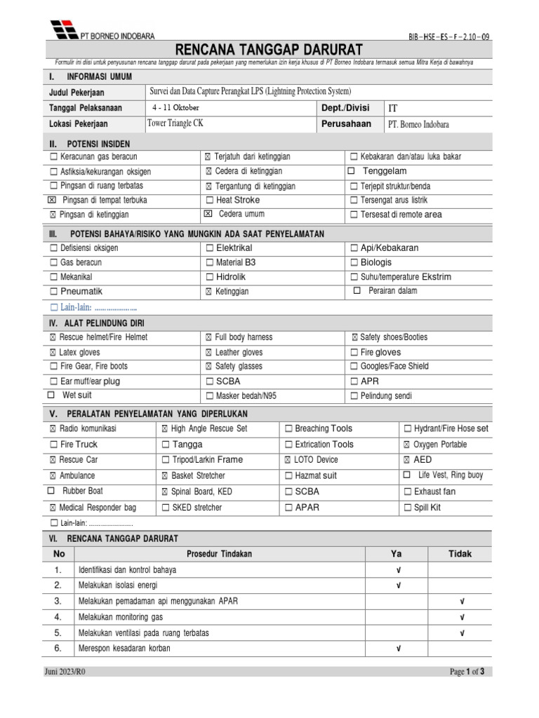 RTD Survei LPS Tower Triangle CK | PDF
