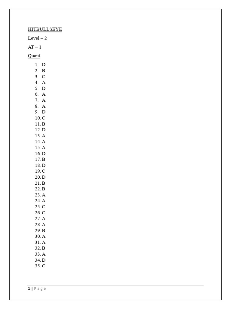 Hitbullseye Level - 02 | PDF | Tests