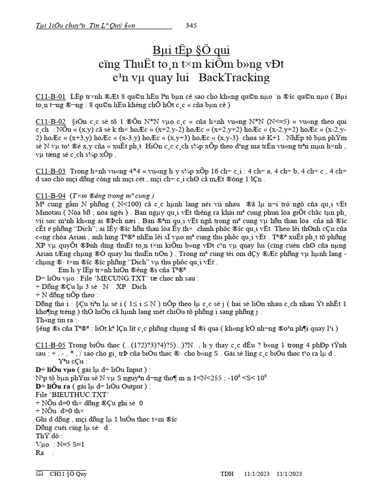 Bai Tap de Quy | PDF