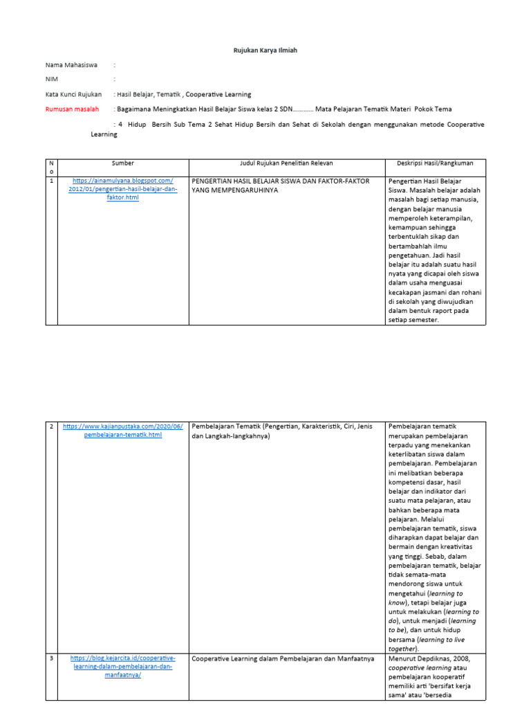 Contoh Tugas Karya Ilmiah | PDF