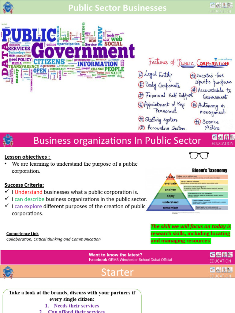10 Business L2 Wk5 BusinessOrganisationsInPublicSector | PDF | State Owned Enterprise ...