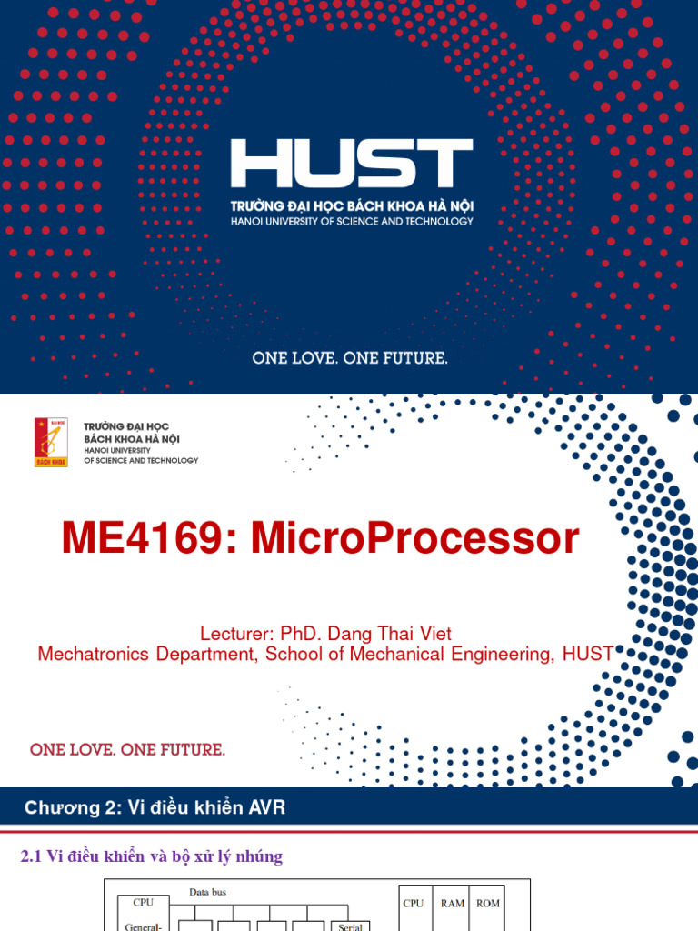 MicroProcessor Chương 2. Vi điều khiển AVR | PDF
