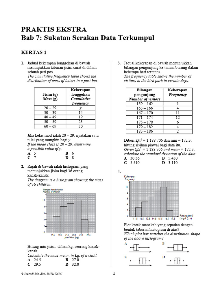 Praktis Ekstra Ting 5 Bab 7 | PDF