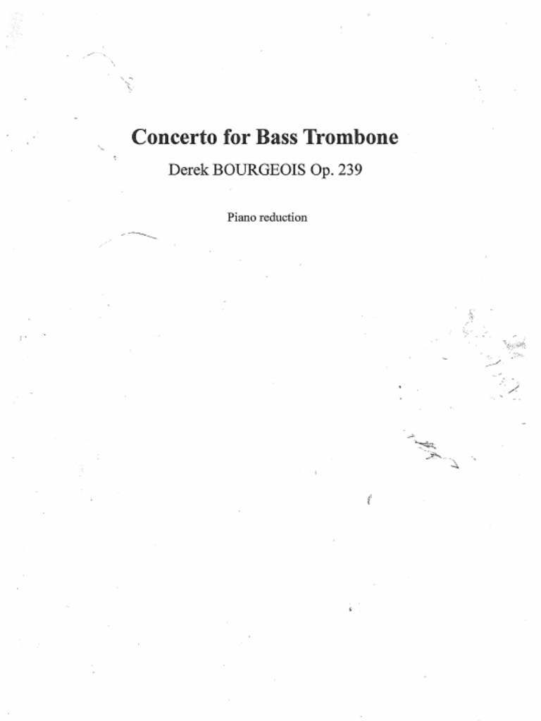 Derek BOURGEOIS Bass Trombono Clavir | PDF