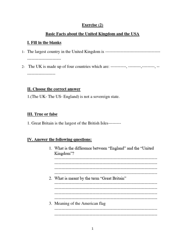 UK and USA: Key Facts and Differences | PDF | United Kingdom