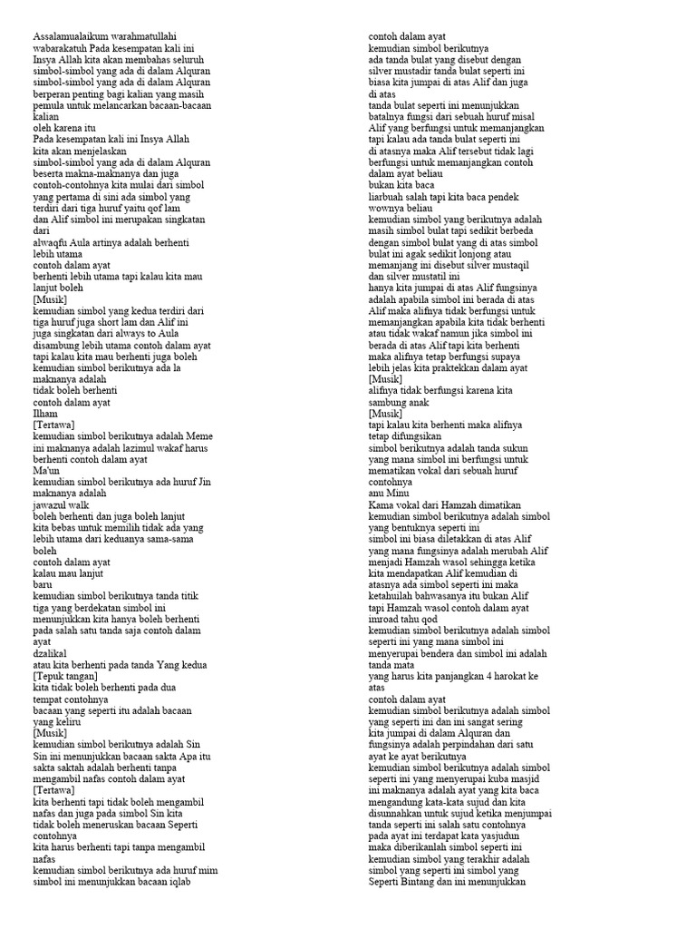 Tanda Bacaan Text | PDF