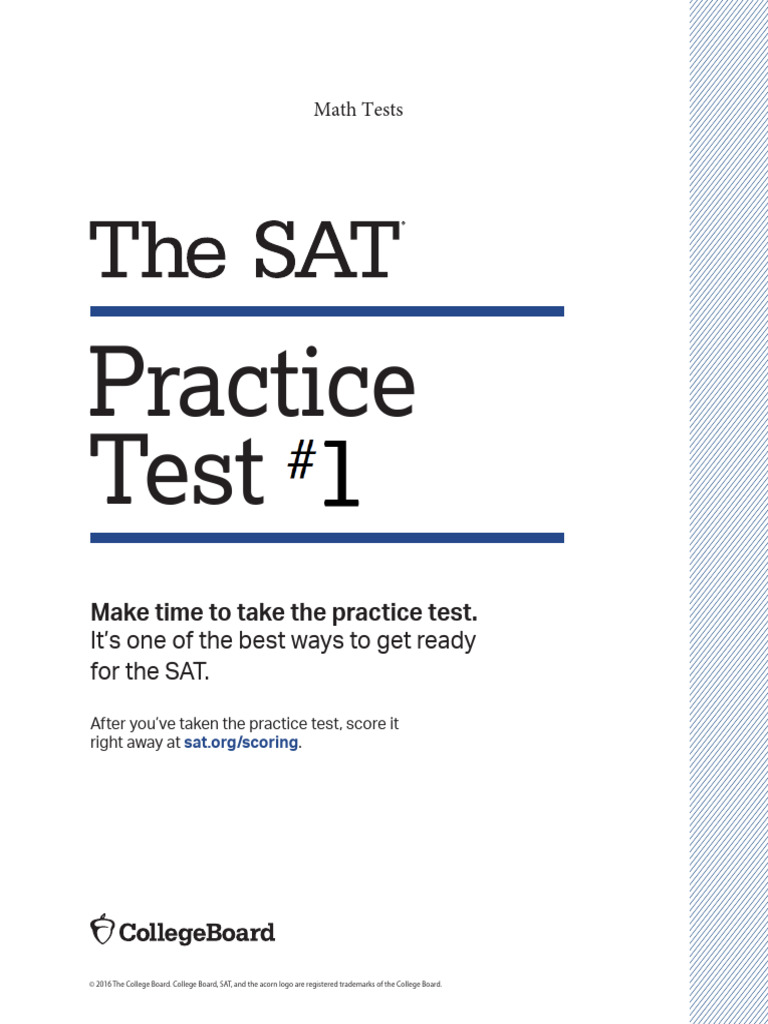 SAT Practice Test 1 Math Tests | PDF | Mathematical Objects | Mathematics