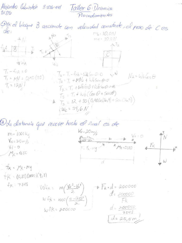 Procedimentos Del Taller N°6 Fisica | PDF