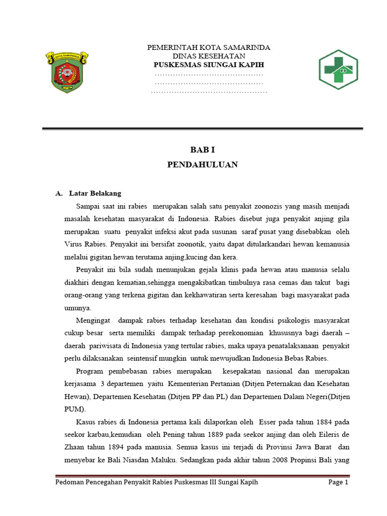 Pedoman Rabies | PDF