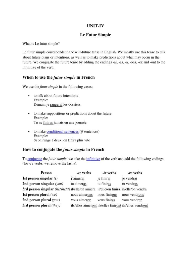 French Tenses | PDF | Grammatical Conjugation | Adverb