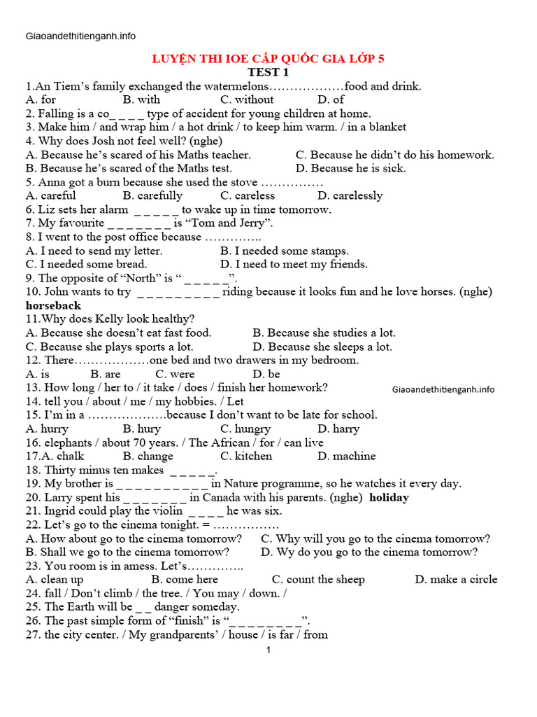 IOE - Lop 4, 5 Cap Quoc Gia | PDF | Calendar