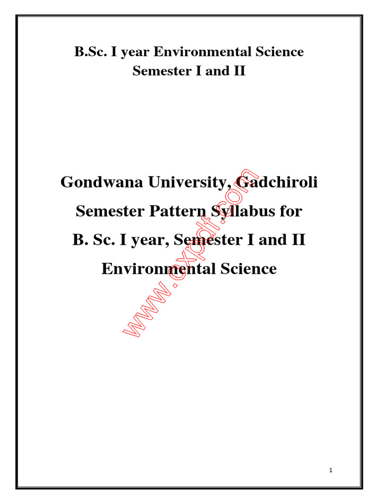BSC I & II SEM Environmental Science | PDF | Conservation Biology ... BSC I & II SEM Environmental Science | PDF | Conservation Biology ...
