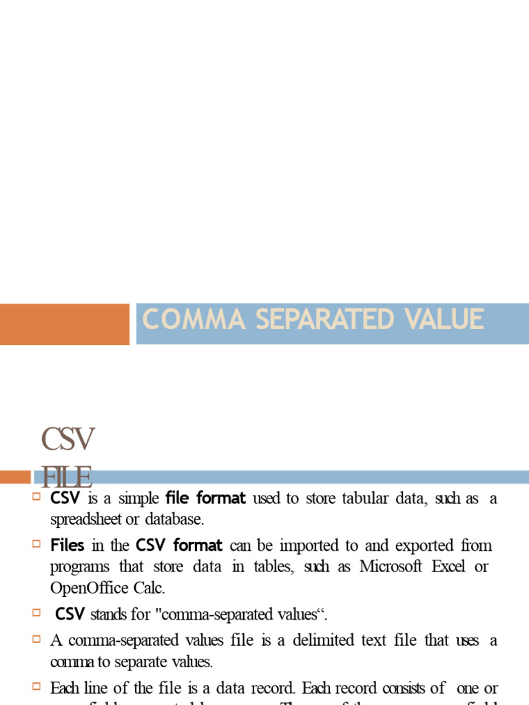 CSV File Handling Notes | Download Free PDF | Comma Separated Values ...