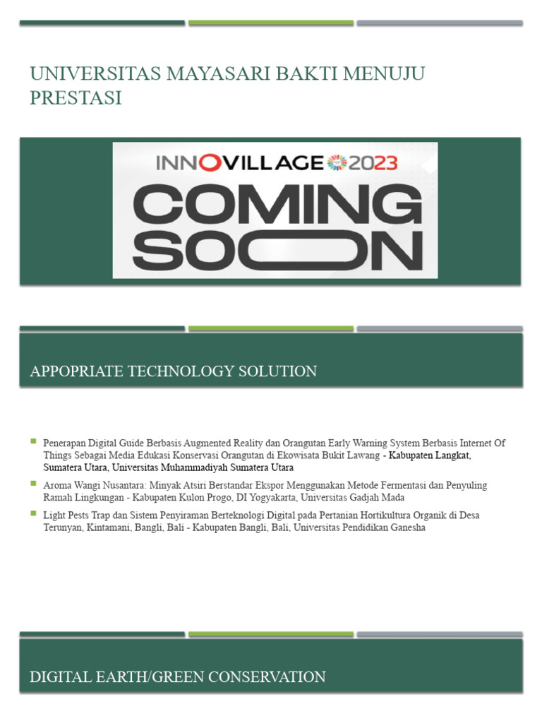 Universitas Mayasari Bakti Menuju Prestasi | PDF
