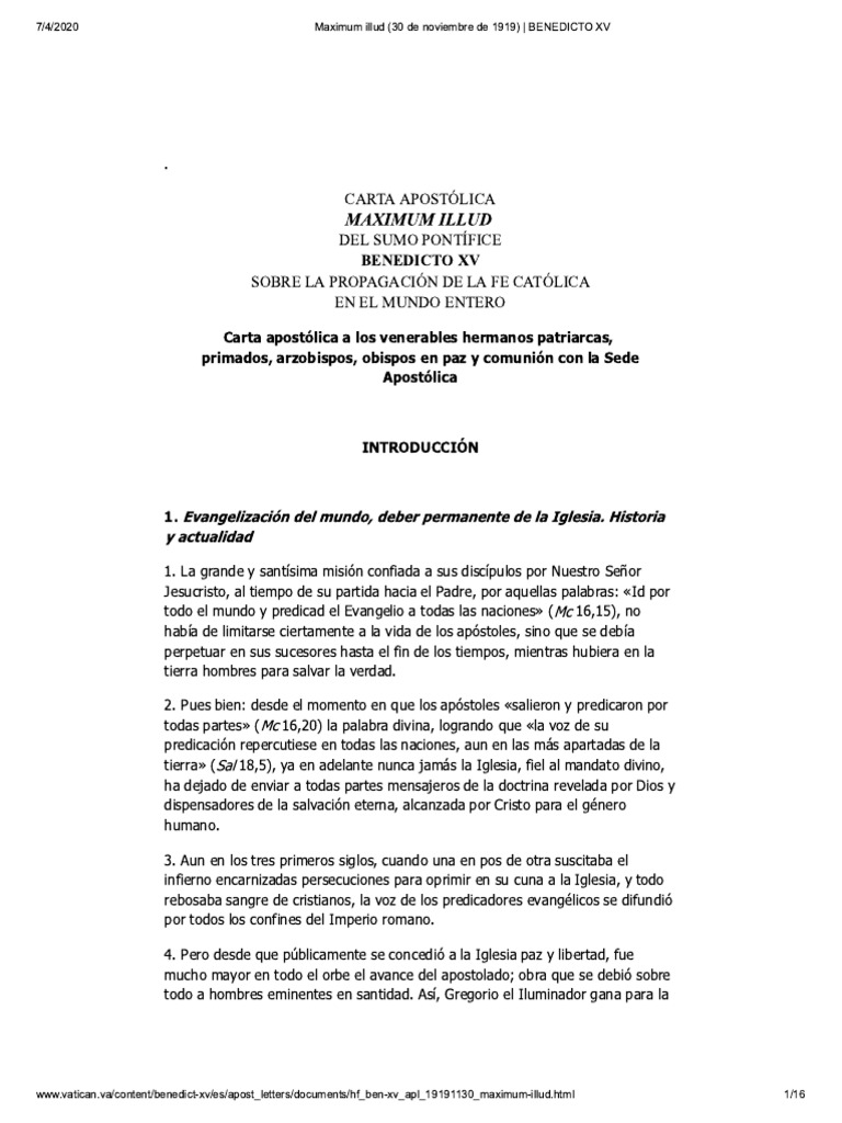Maximum Illud | PDF