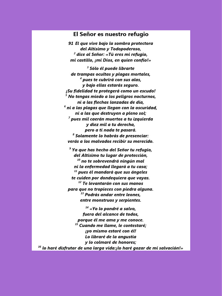 El Señor Es Nuestro Refugio | PDF