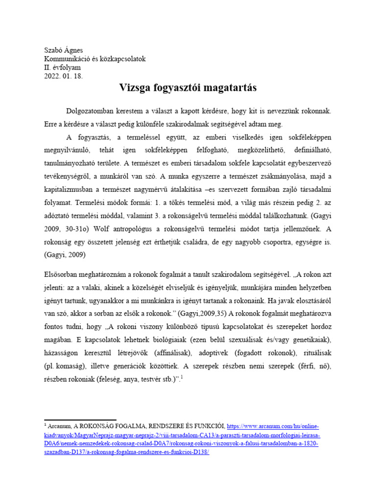 Szabó Ágnes Vizsga 2 Tétel | PDF