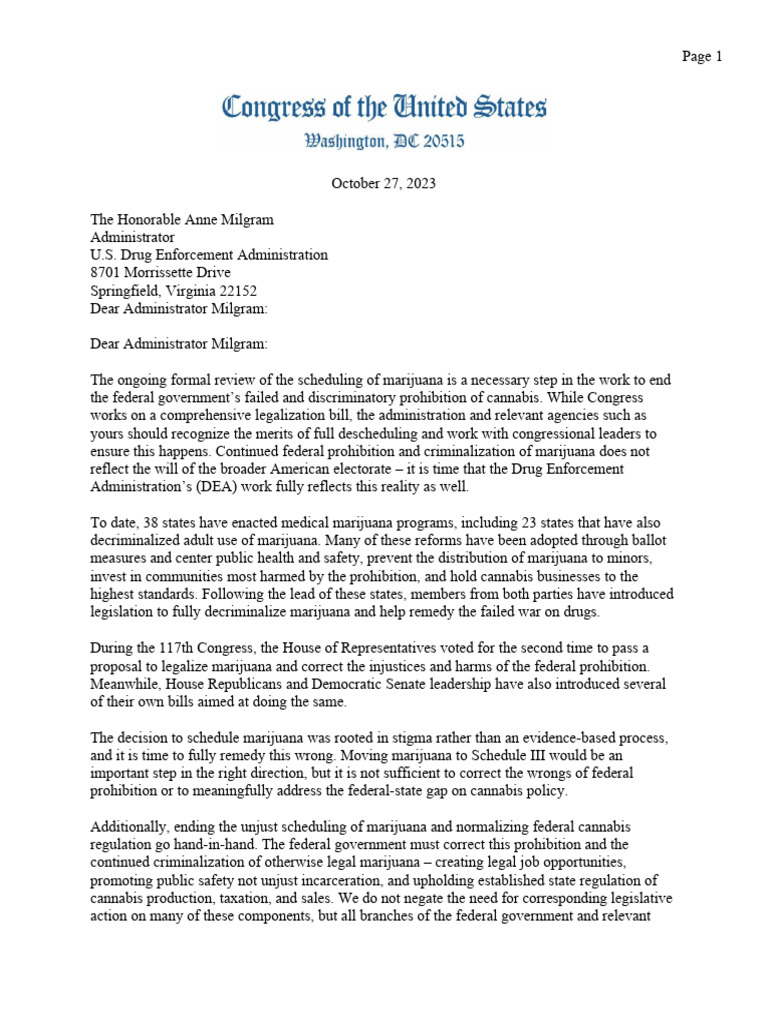 Urgent Call for Marijuana Descheduling | PDF | Cannabis (Drug) | Drug ...