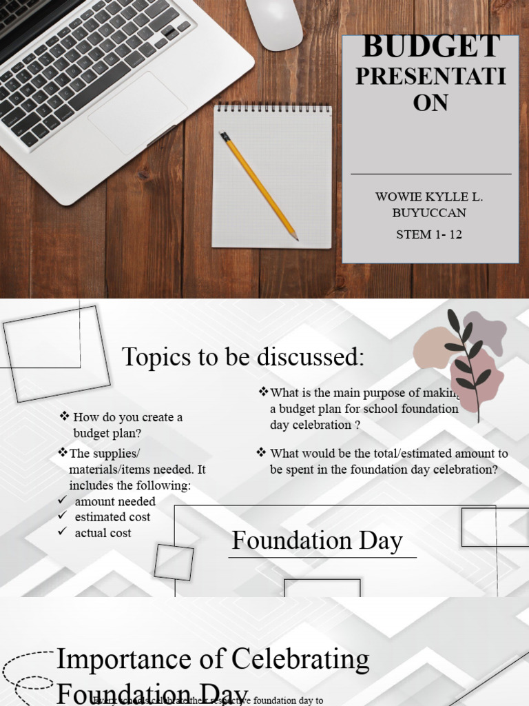 Budget Presentation Sample | Download Free PDF | Economies