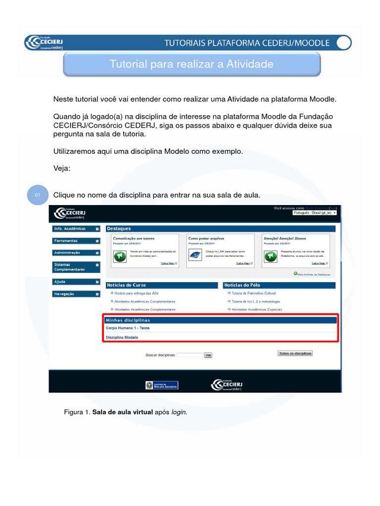 Tutorial Atividade Aluno | PDF | Html | Janela (informática)