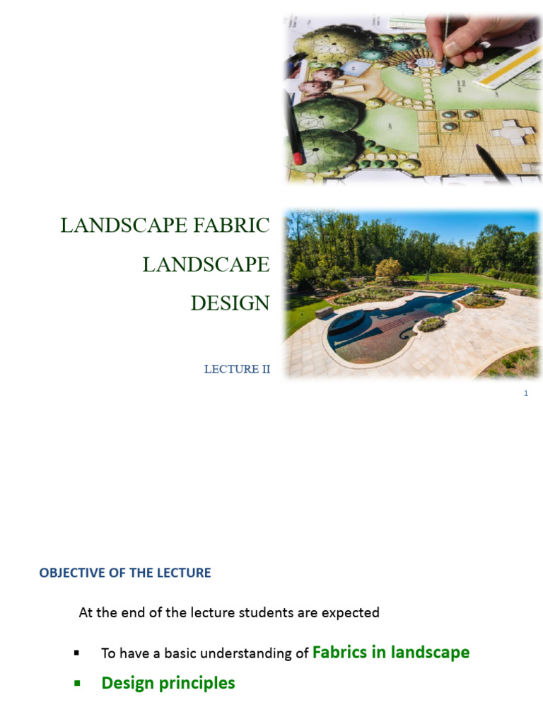 Week 3 Landscape Fabric and Designing | PDF | Landscape | Perception