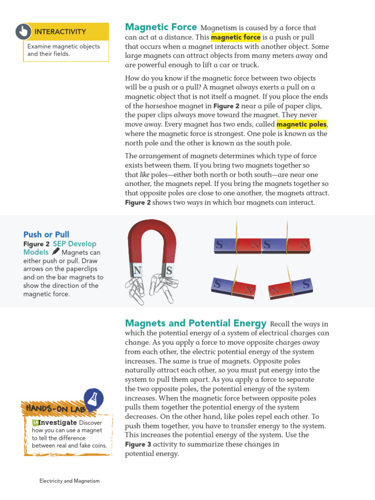 Magnetic Force | Download Free PDF | Magnet | Magnetism