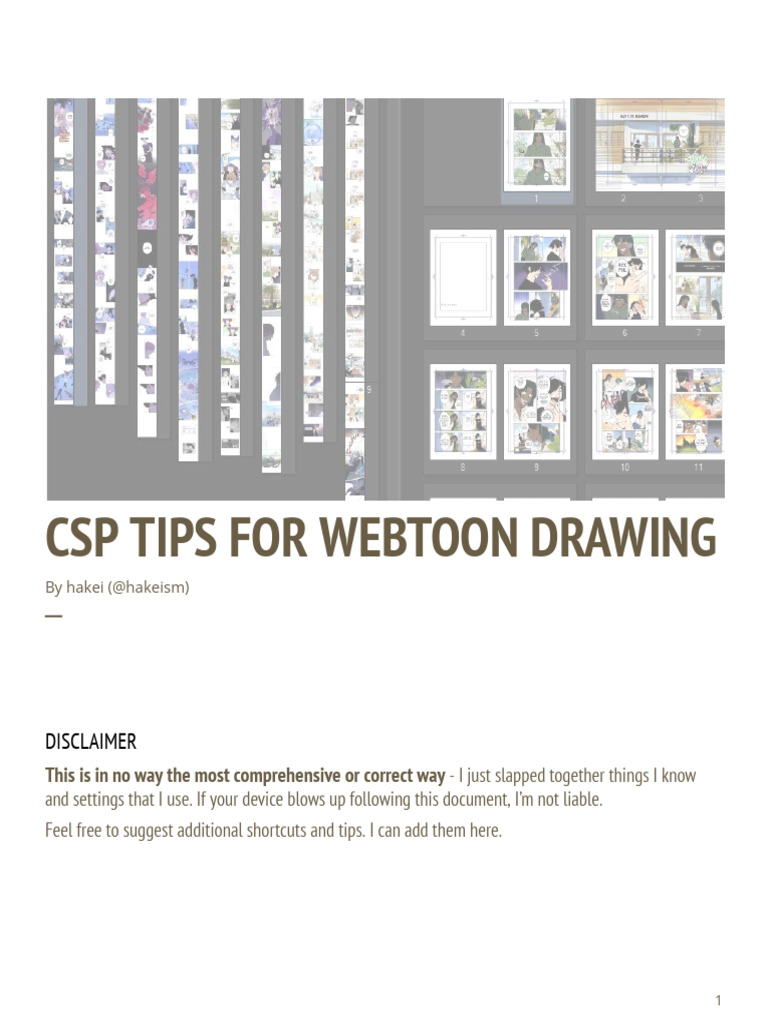 CSP Tips For Webtoon Drawing | PDF | 3 D Computer Graphics | Icon ...