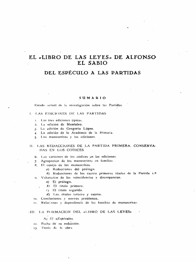 El Libro de Las Leyes de Alfonso X El Sabio | PDF