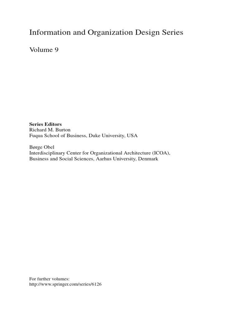 Information and Organization Design Series | PDF | Collaboration ...