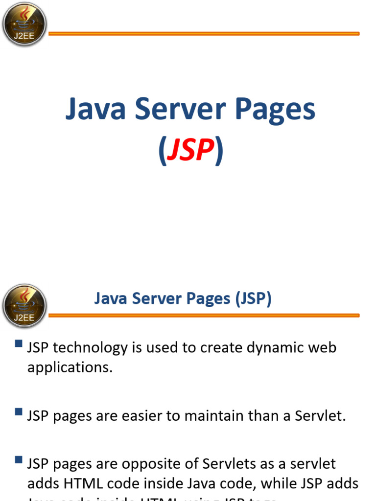 JSP Complete | PDF | Java (Programming Language) | Dynamic Web Page JSP Complete | PDF | Java (Programming Language) | Dynamic Web Page