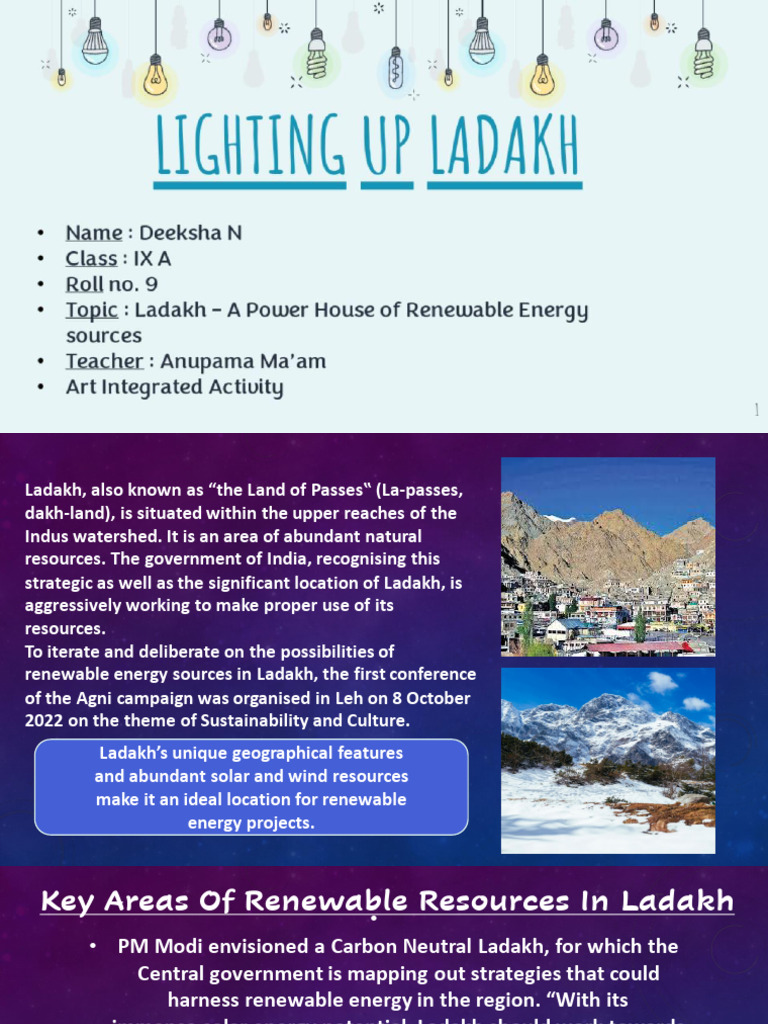 Physics Ladakh | PDF | Renewable Energy | Solar Power