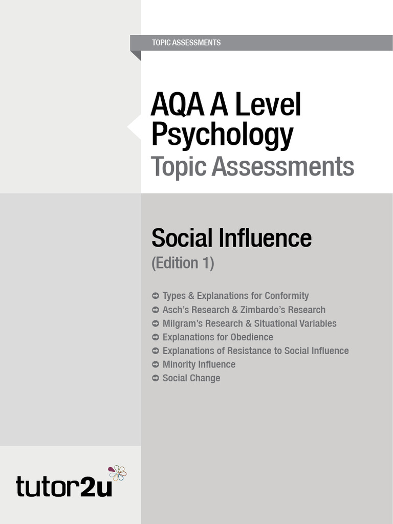 AQA Psychology Topic Test Social QP SAMPLE | PDF | Obedience (Human ...