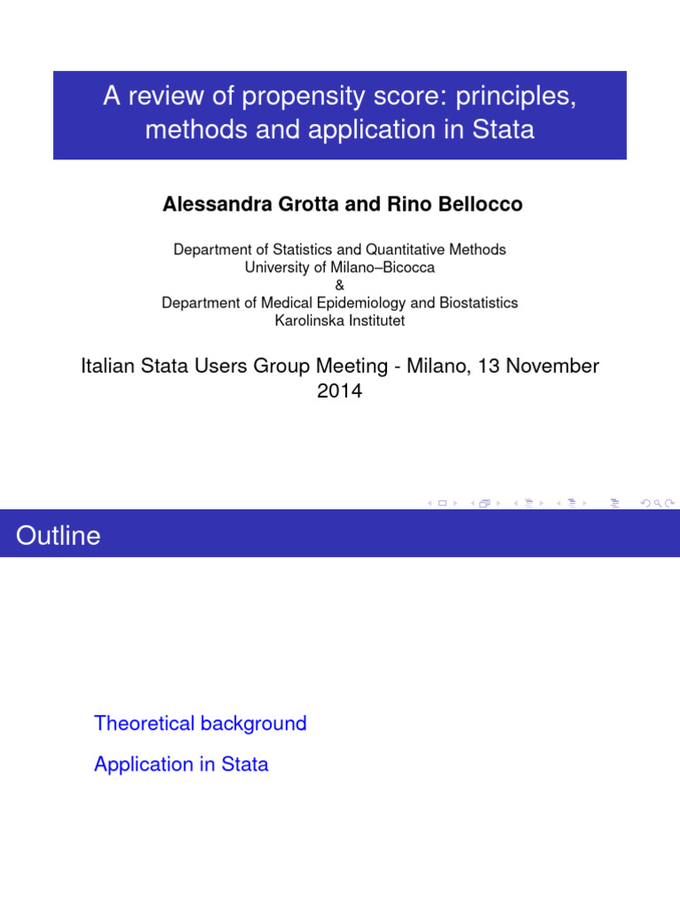 PSM in Stata | PDF | Scientific Method | Evaluation Methods