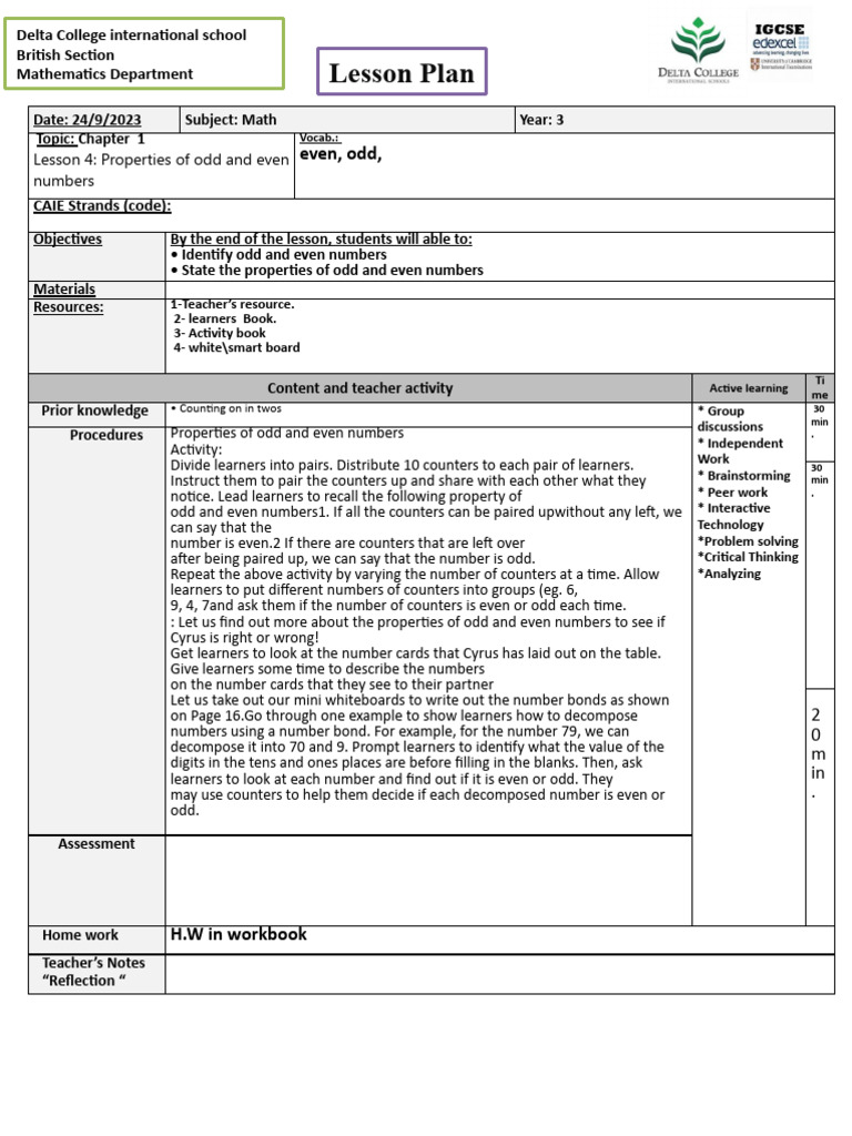 DCIS Lesson Plan Year 3 Week 3 | PDF | Learning | Lesson Plan