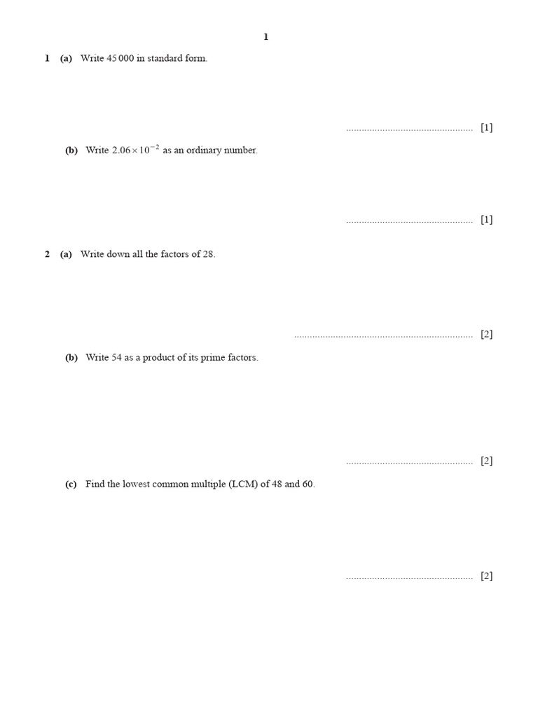 Revision Questions Yr7 | PDF | Discrete Mathematics | Elementary ...