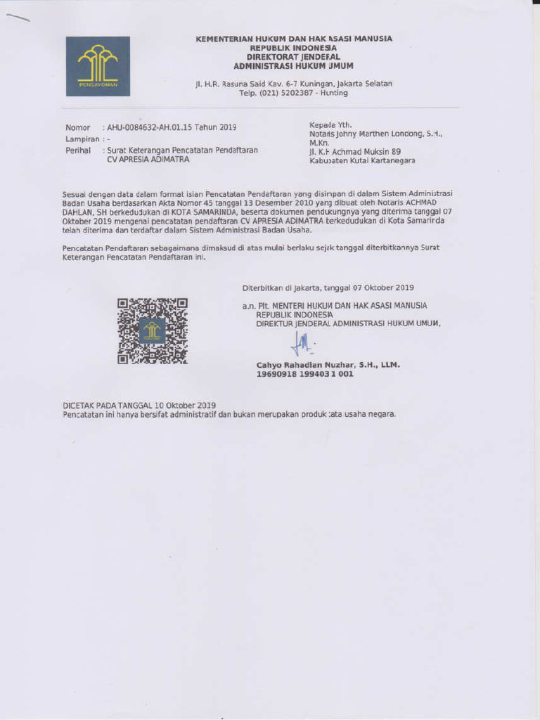 Ahu Kemenkumham | PDF