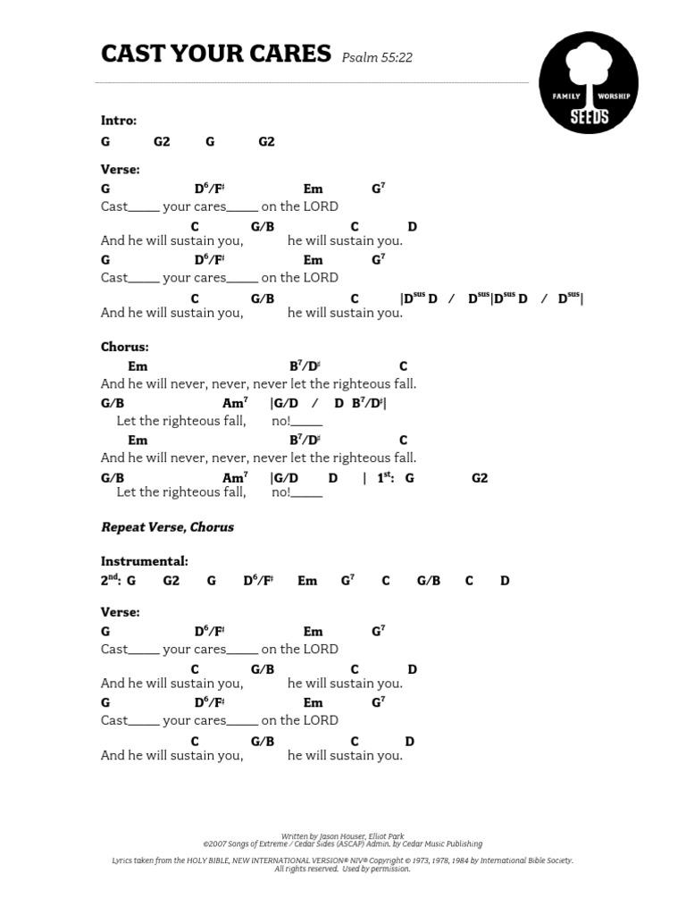 Cast Your Cares | Download Free PDF | Religious Music | Psalms