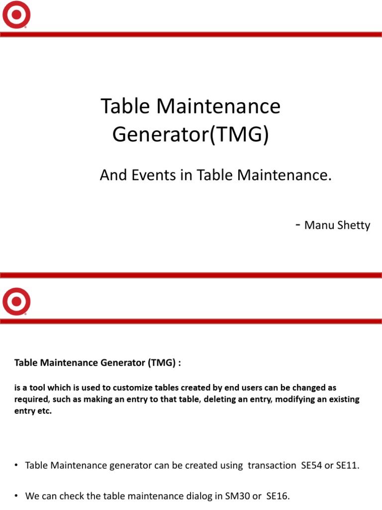 Table Maintenance TMG and Events in TM | PDF | Database Transaction ...