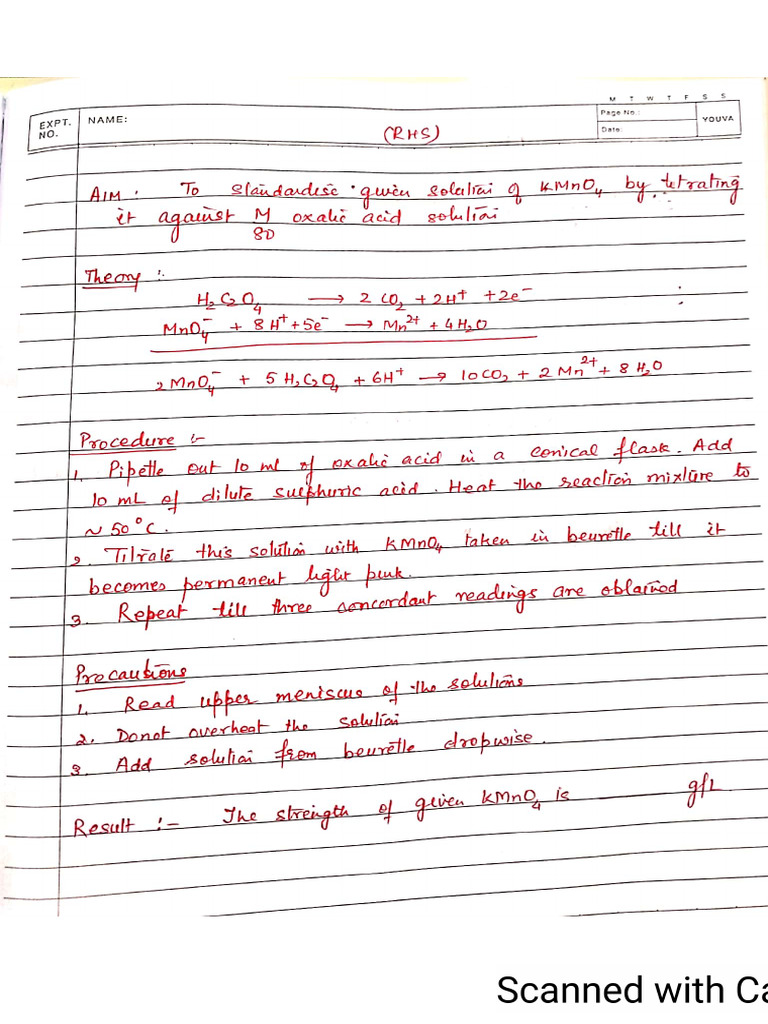 Titration Experiment | PDF