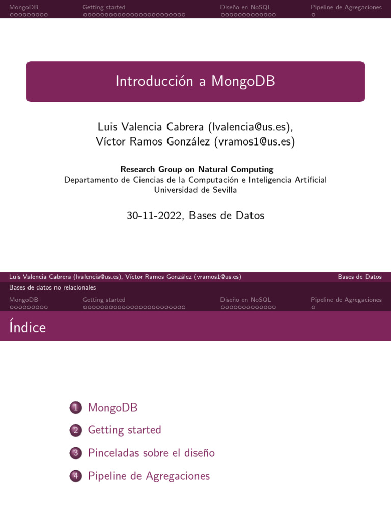 Mongo DB | PDF | Mongo Db | Bases de datos