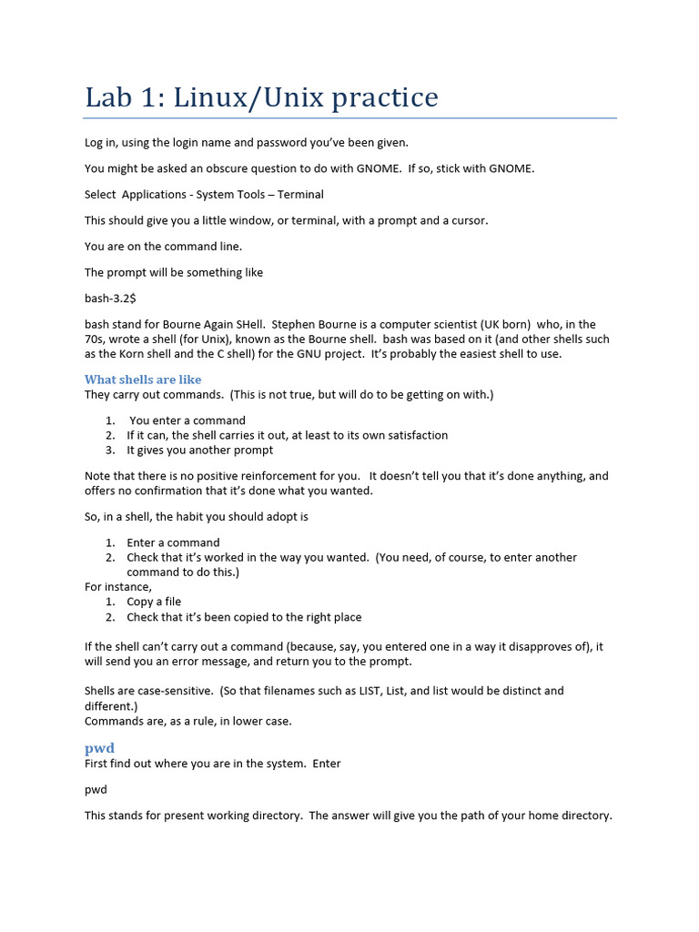 Linux Practice | PDF | Computer File | Computer Science