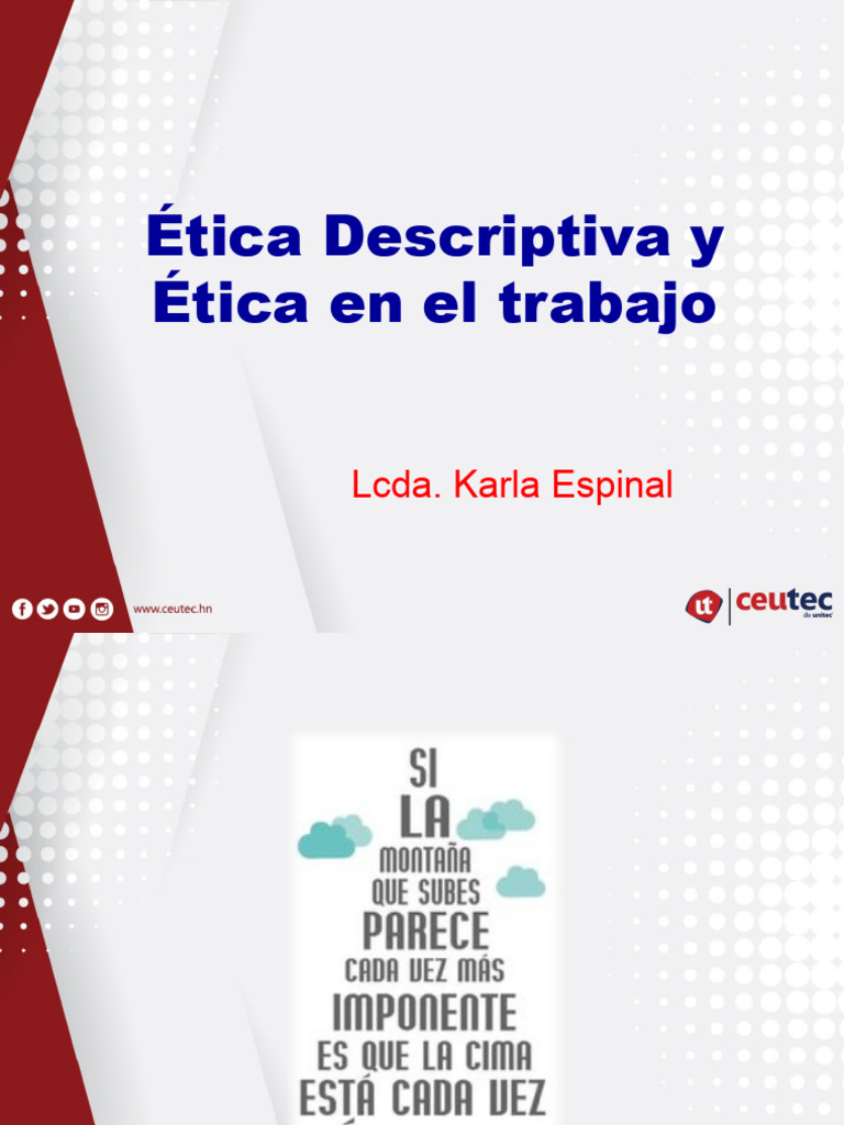 Ética Descriptiva | PDF | Business | Comportamiento