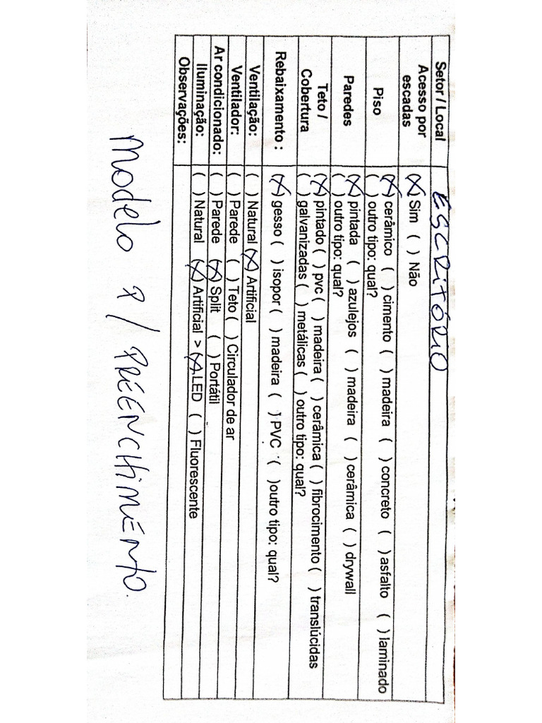 Modelo Check List | PDF