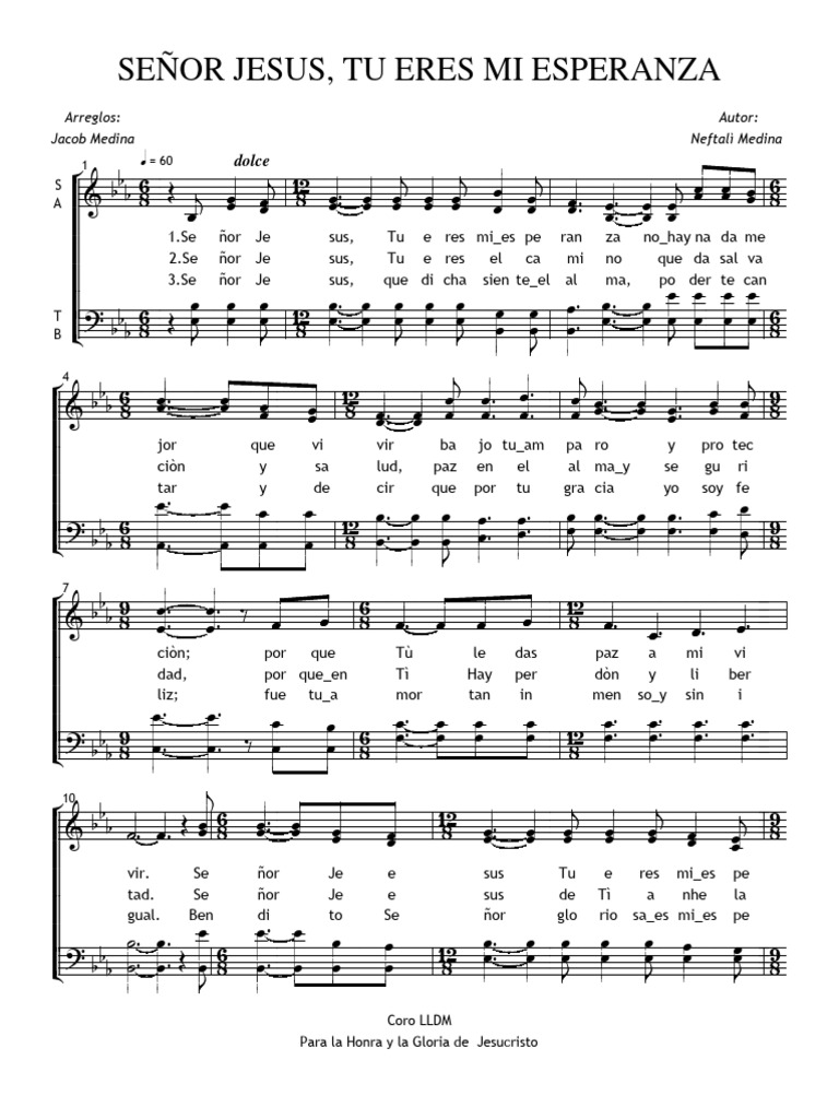 Senor Jesus Tu Eres Mi Esperanza | PDF