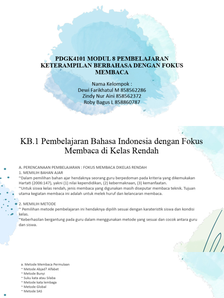 PDGK4101 Modul 8 Dan 9 | PDF