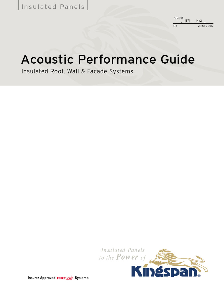 Kingspan Acoustic Performance Guide | PDF | Noise | Building Insulation