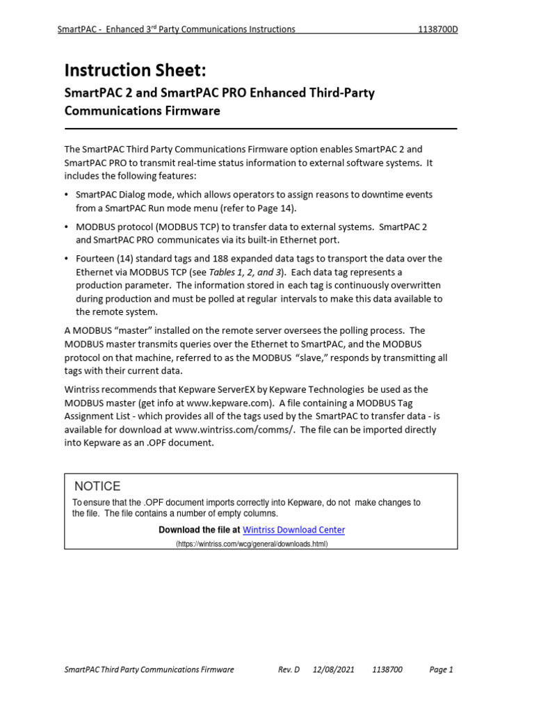 3rd Party Comms Instructions - Wintriss | Download Free PDF | Ip Address | Computing
